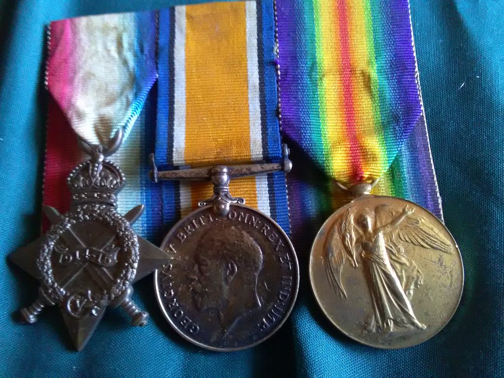 Stiff mounted WW1 Irish Medal trio. – Jackboot